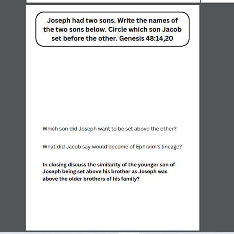 Story of Joseph, Bible Activity Pages, Bible Worksheets, Kids Bible ...