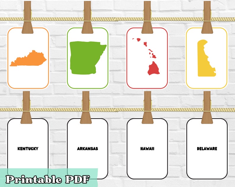 50 States, 50 US States, 50 States for Kids, US Geography, Kids ...