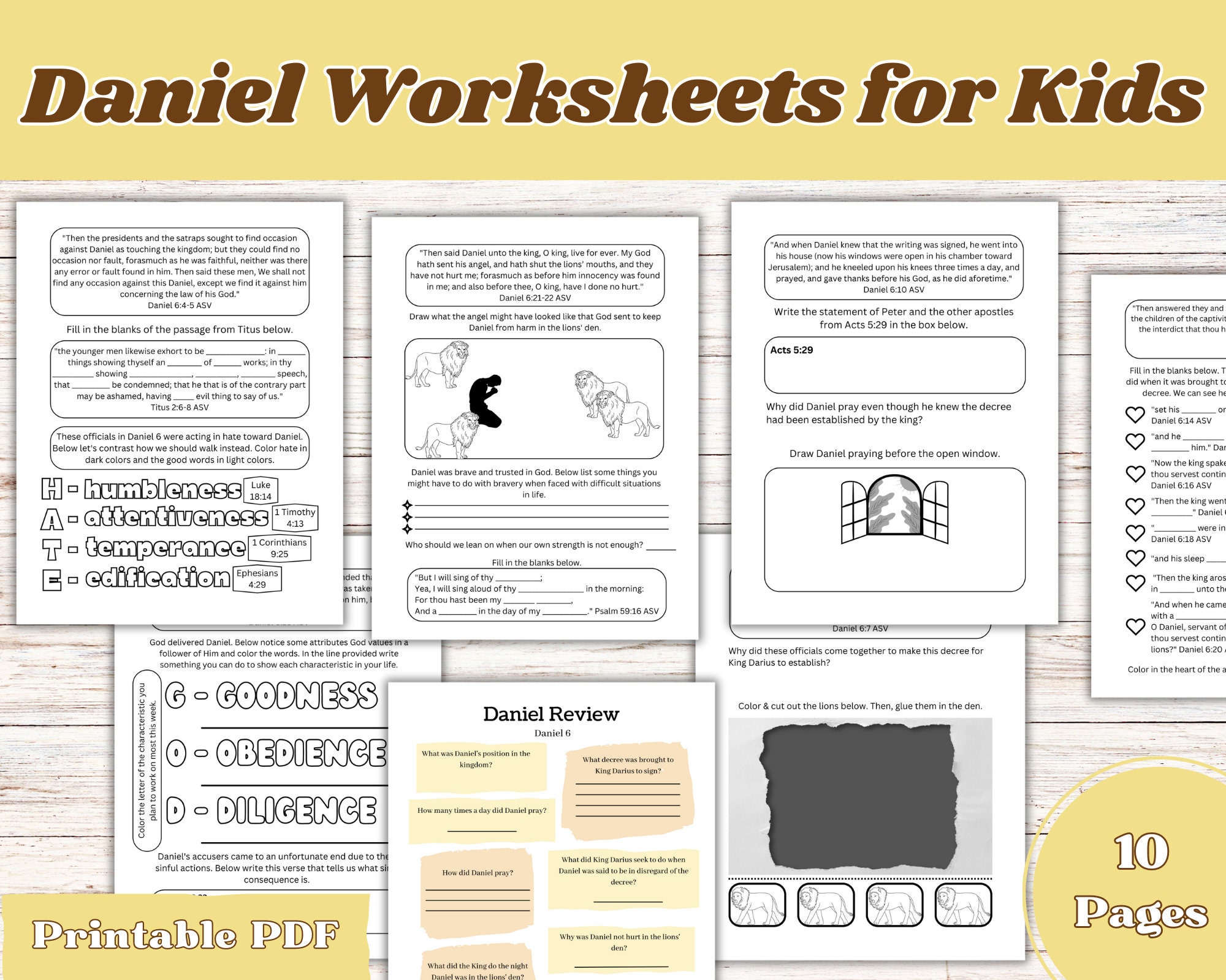 Daniel Bible, Bible Worksheets, Kids Bible Printable, Kids Bible Study ...