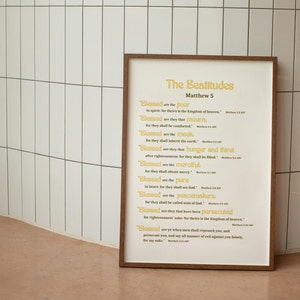 The Beatitudes, Beatitudes Poster, Beatitudes Printable, Matthew 5 ...