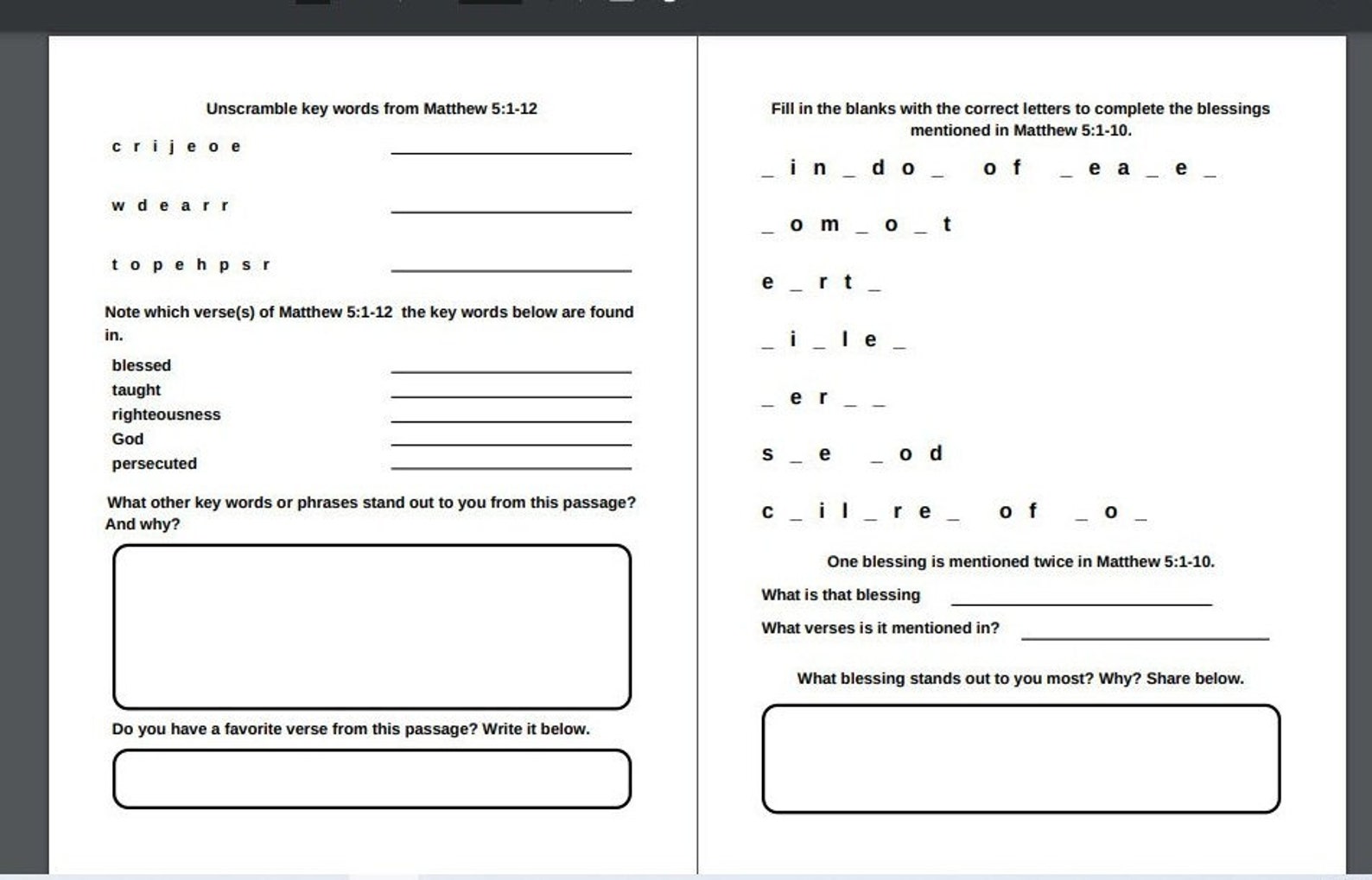 The Beatitudes, Beatitudes, Beatitudes Printable, Matthew 5, Bible ...