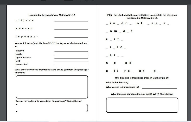 The Beatitudes, Beatitudes, Beatitudes Printable, Matthew 5, Bible ...