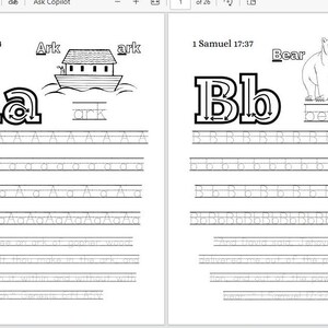 Bible Alphabet, Alphabet Tracing, ABC Tracing, Alphabet Trace, ABC ...