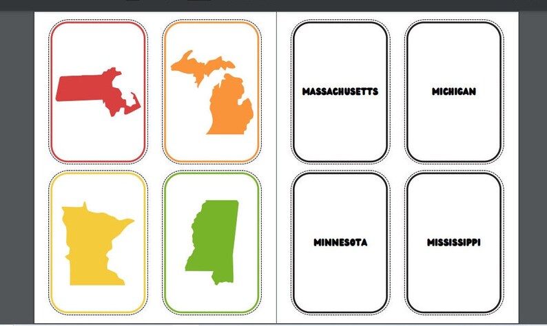 50 States, 50 US States, 50 States for Kids, US Geography, Kids ...
