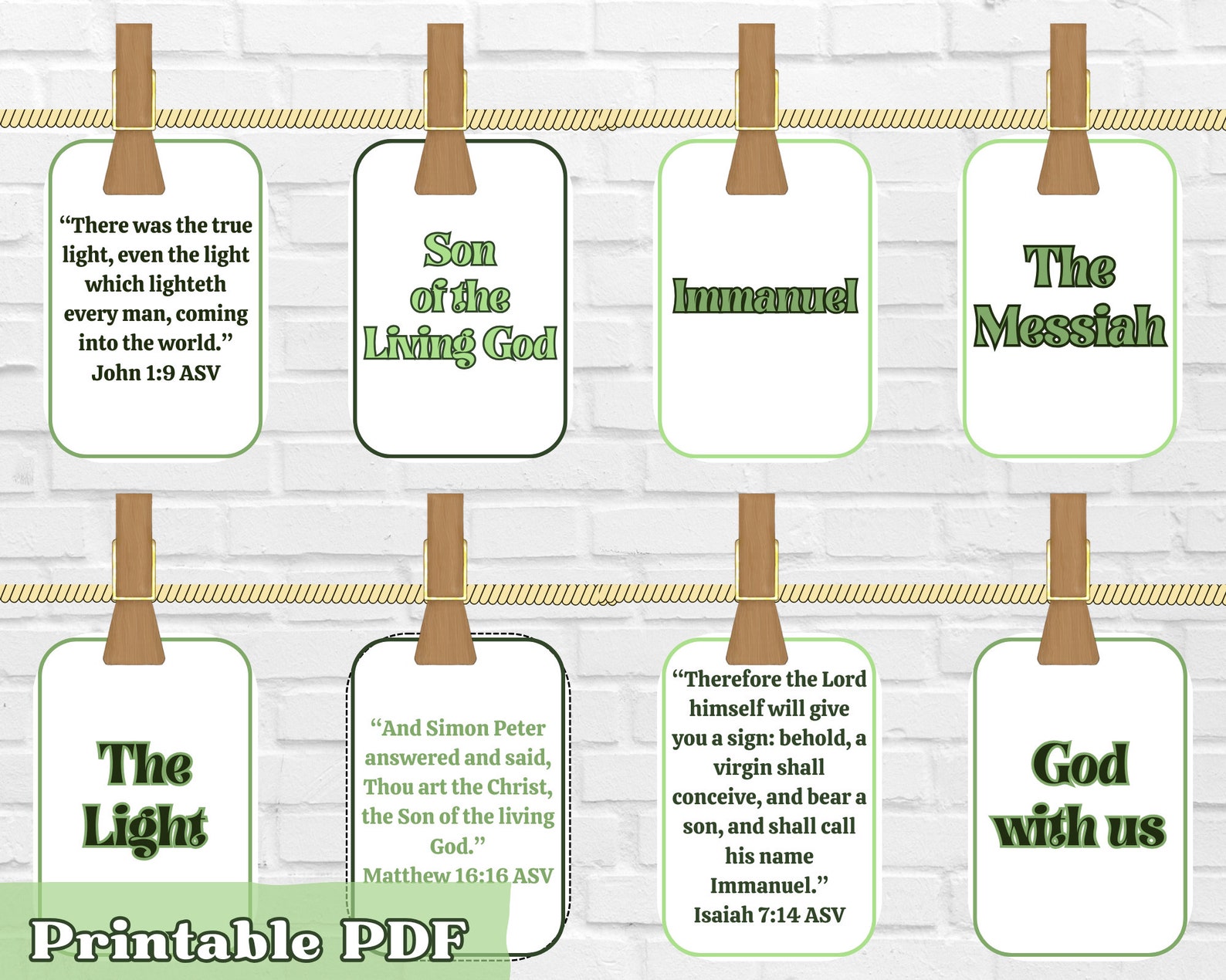 Names of Jesus, Bible Flashcards, Kids Bible Cards, Kids Bible ...