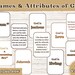 Names of God, Attributes of God, Bible Flashcards, Kids Bible Cards ...