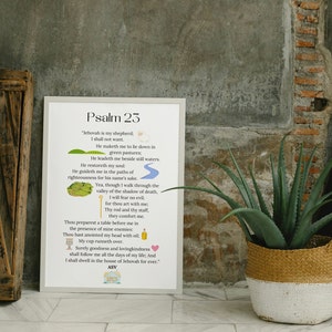 Psalm 23, Psalm 23 Wall Art, Psalm 23 Print, Psalm 23 Poster, Psalm 23 ...