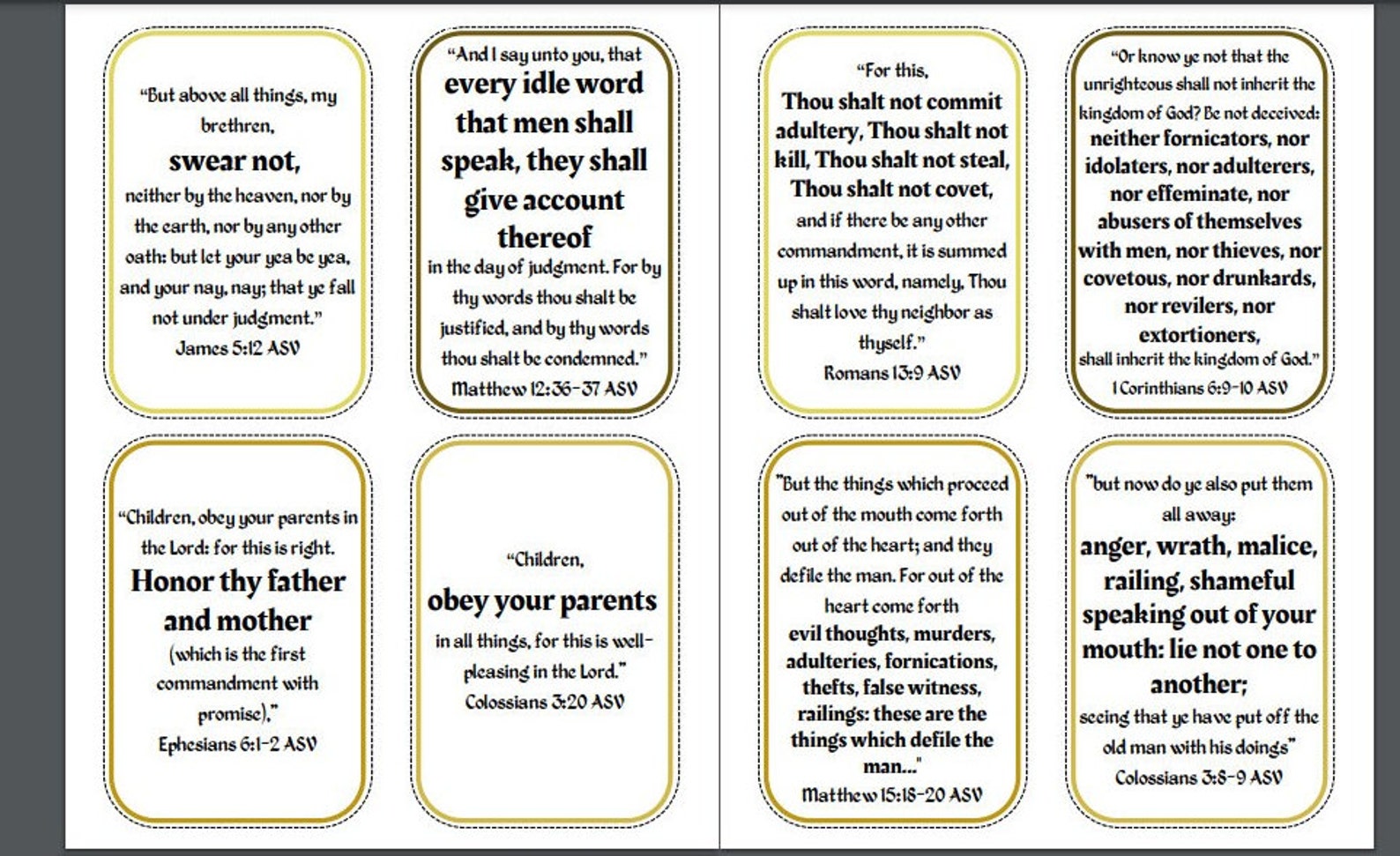 10 Commandments, Kids Bible Printable, Sunday School, Bible Learning ...