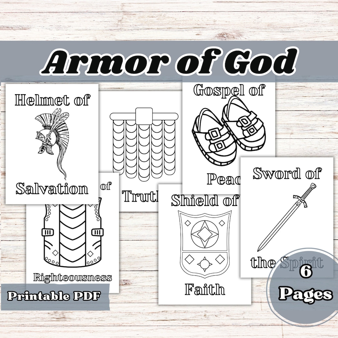 Armor of God, God’s Armor, Ephesians 6, Bible Coloring Pages, Bible ...