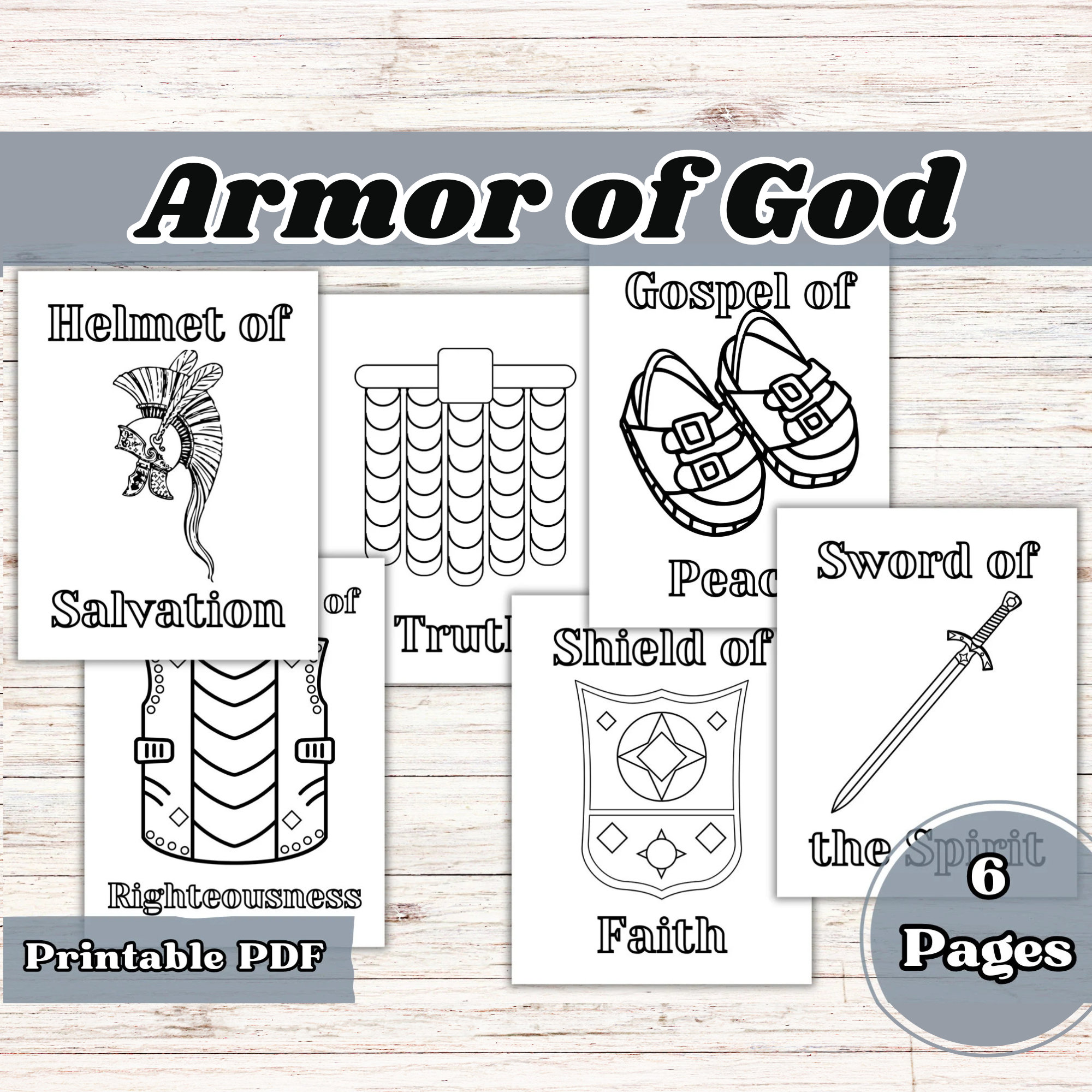 Armor of God, God’s Armor, Ephesians 6, Bible Coloring Pages, Bible ...