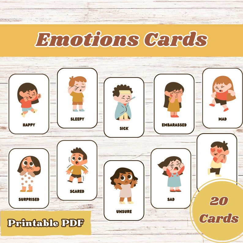 Emotions Flashcards, Feelings Flashcards, Emotions Cards, Feelings ...