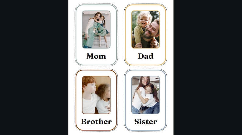 Family Flashcards, Family Flash Cards, Family Members, Flashcard ...