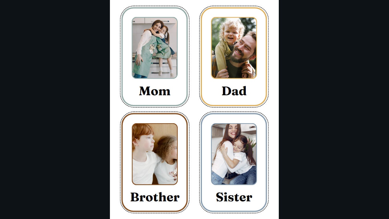 Family Flashcards, Family Flash Cards, Family Members, Flashcard ...