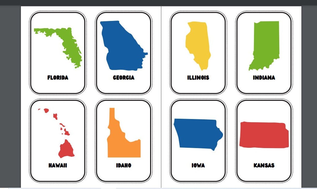 50 States, 50 US States, 50 States for Kids, US Geography, Kids ...