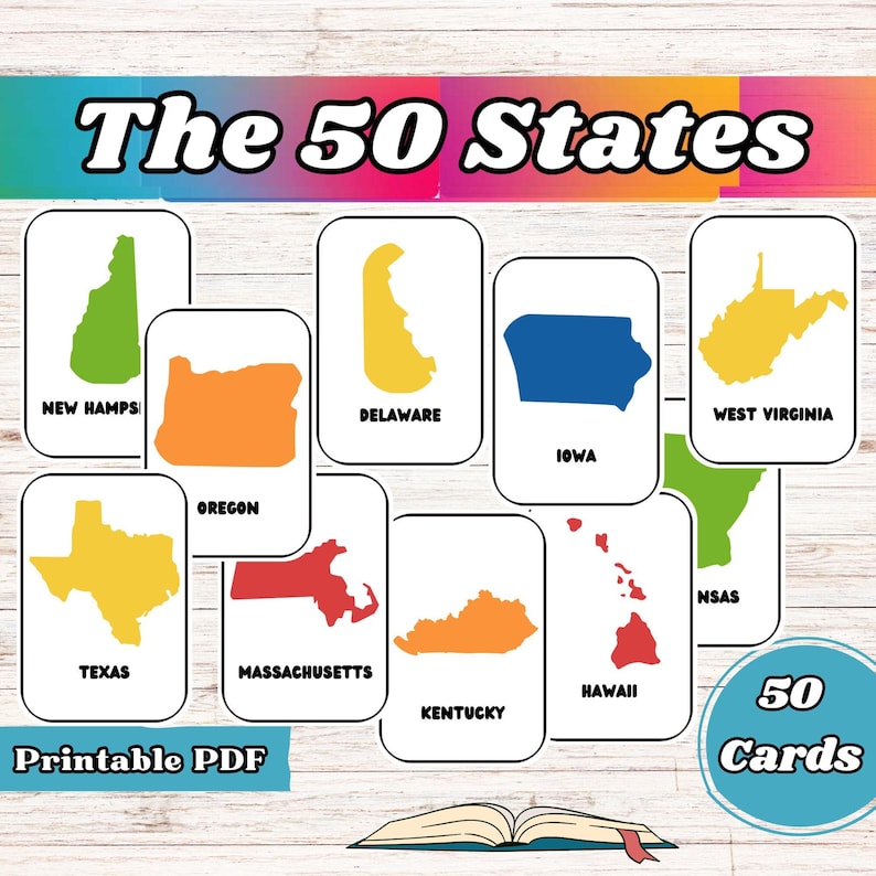 50 States, 50 US States, 50 States for Kids, US Geography, Kids ...