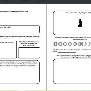 Jonah, Jonah and Big Fish, Kids Bible Printable, Kids Bible Lessons ...