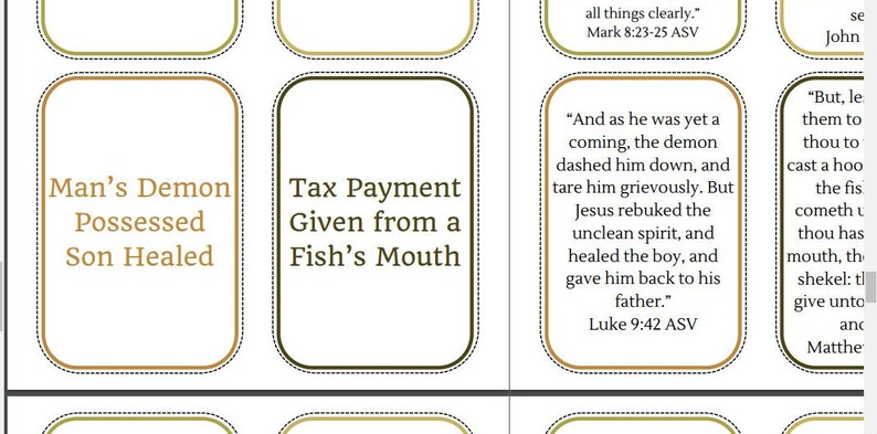 Miracles of Jesus, Jesus Miracles, Bible Flashcards, Kids Bible Cards ...