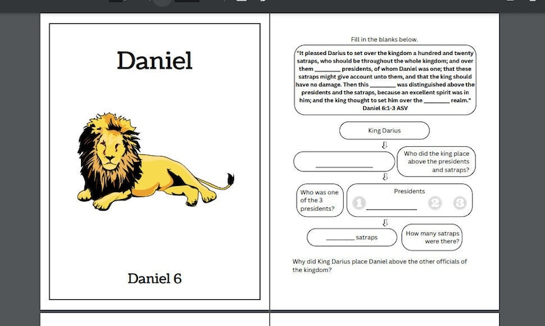 Daniel Bible, Bible Worksheets, Kids Bible Printable, Kids Bible Study ...