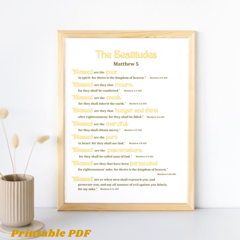 Beatitudes Poster - Etsy