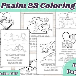 Psalm 23, Psalm 23 Printable, Psalms 23, Bible Coloring Pages, Bible ...