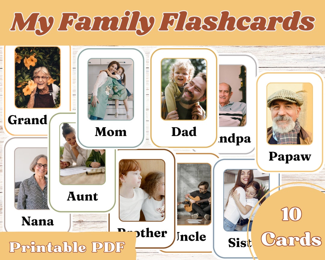 Family Flashcards, Family Flash Cards, Family Members, Flashcard ...