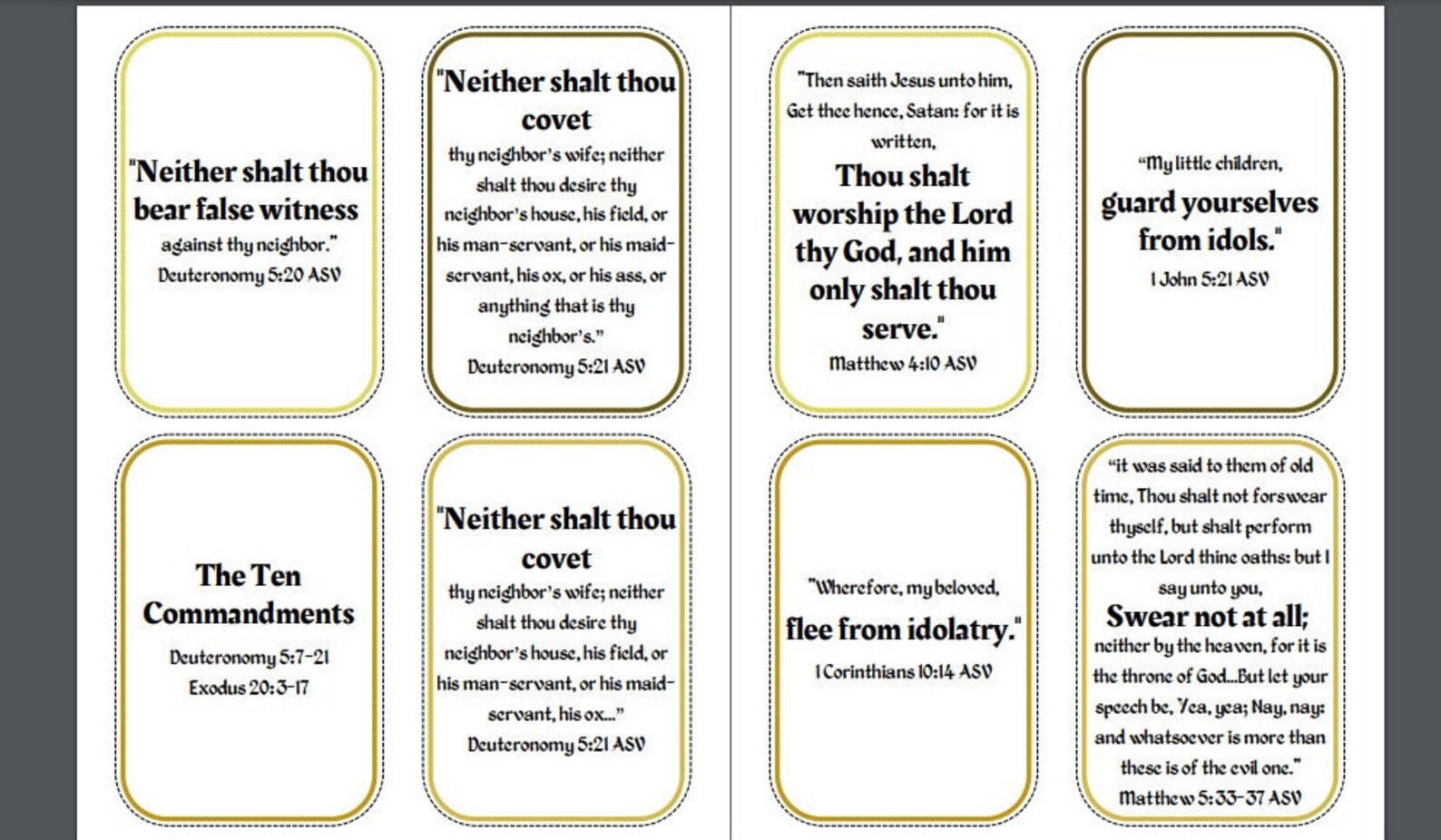 10 Commandments, Kids Bible Printable, Sunday School, Bible Learning ...