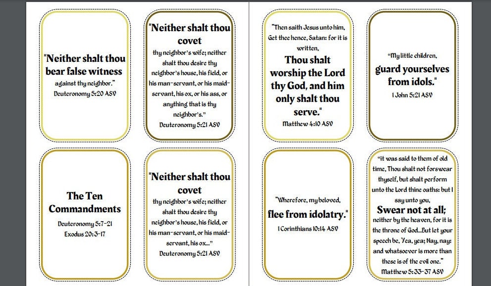 10 Commandments, Kids Bible Printable, Sunday School, Bible Learning ...