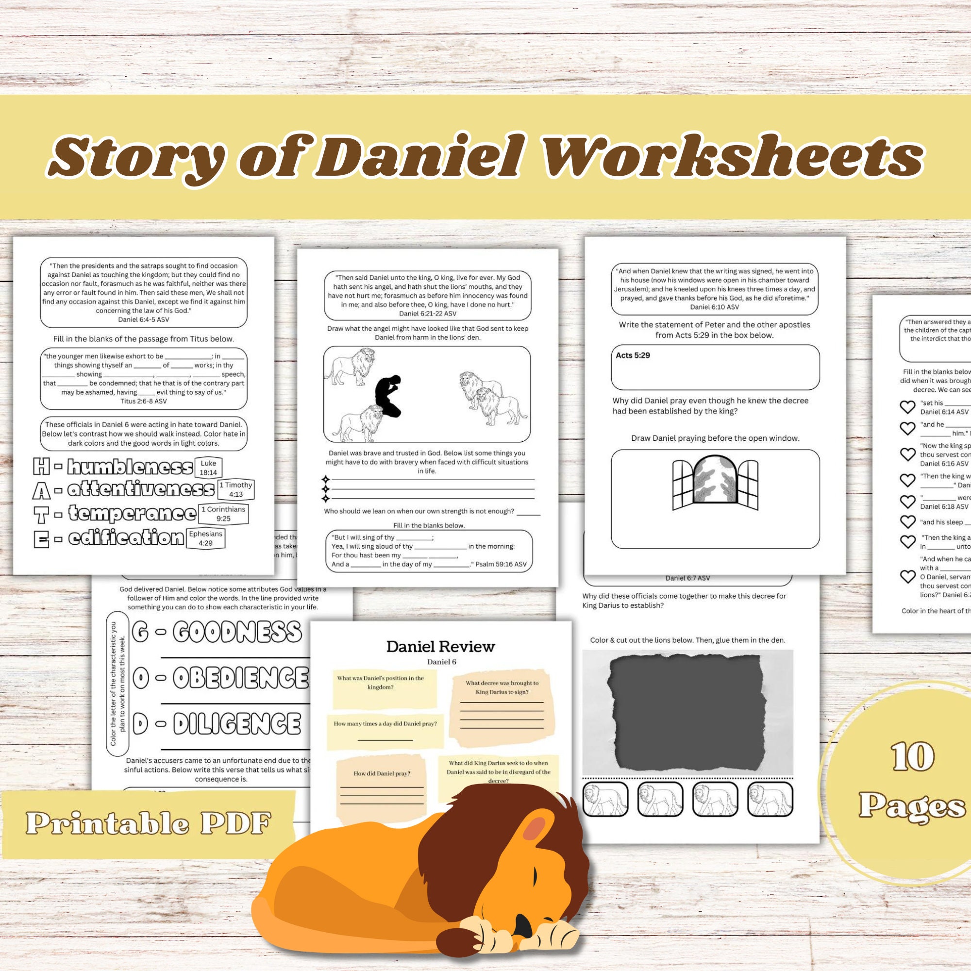 Daniel Bible, Bible Worksheets, Kids Bible Printable, Kids Bible Study ...