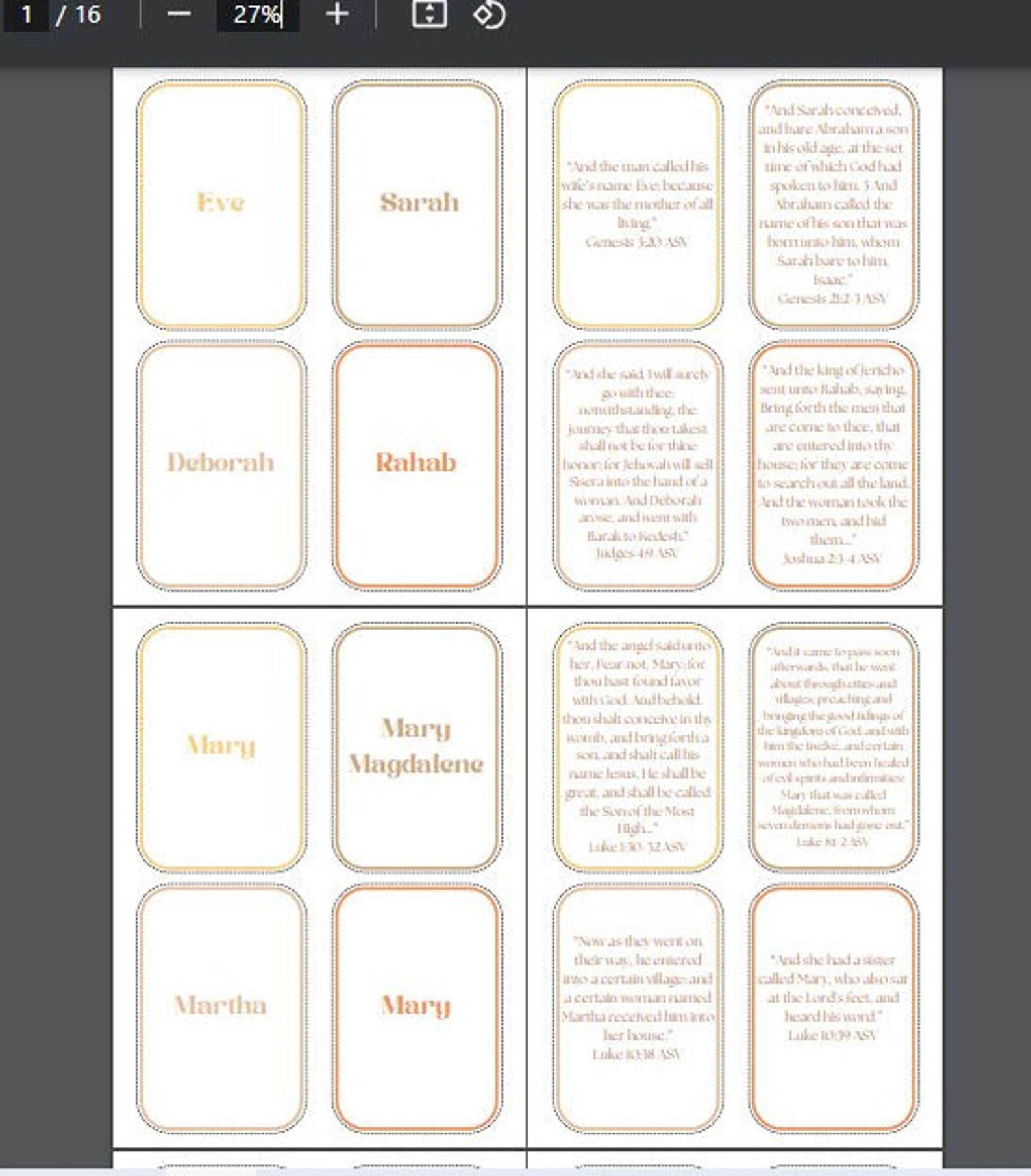 Bible Characters, Kids Bible Cards, Bible Flash Cards, Kids Bible Study ...