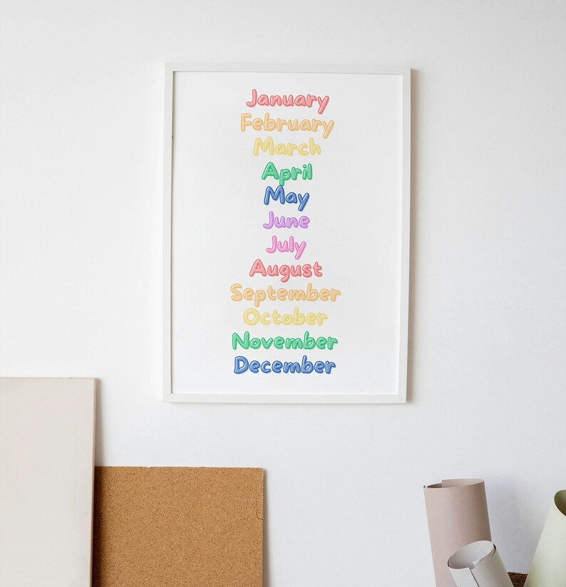 Days of the Week, Months of the Year, Seasons of the Year, Weather ...