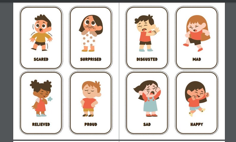 Emotions Flashcards, Feelings Flashcards, Emotions Cards, Feelings ...