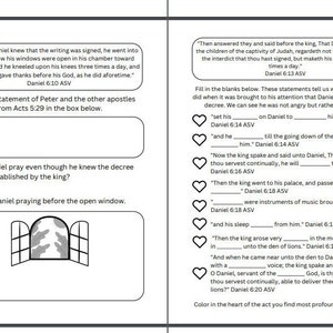 Daniel Bible, Bible Worksheets, Kids Bible Printable, Kids Bible Study ...