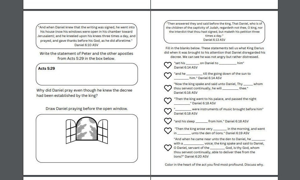 Daniel Bible, Bible Worksheets, Kids Bible Printable, Kids Bible Study ...