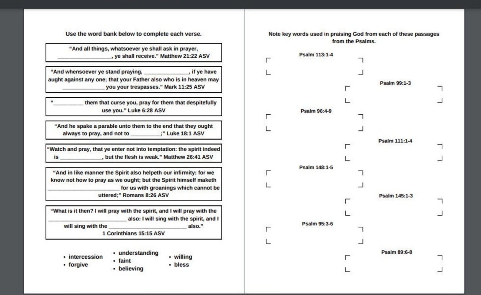 Prayer Worksheet, How to Pray, Childrens Prayer, Kids Prayer, Kids ...