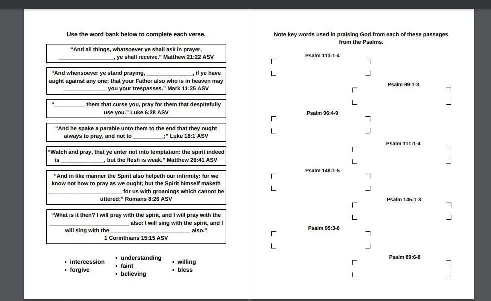 Prayer Worksheet, How to Pray, Childrens Prayer, Kids Prayer, Kids ...