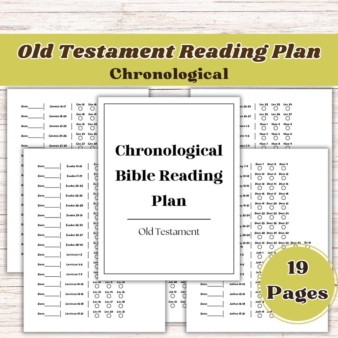 Old Testament, Bible Chronology, Bible Reading Plans, Bible Checklist ...