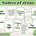 Names of Jesus, Bible Flashcards, Kids Bible Cards, Kids Bible ...