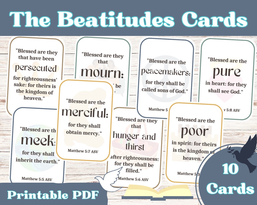 The Beatitudes, Beatitudes, Beatitudes Printable, Matthew 5, Sunday ...