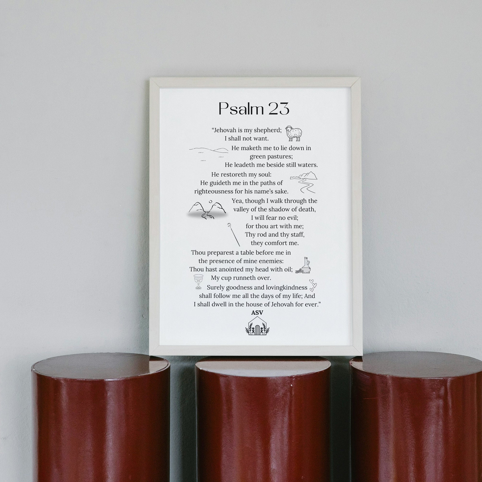 Psalm 23, Psalm 23 Wall Art, Psalm 23 Print, Psalm 23 Poster, Psalm 23 ...