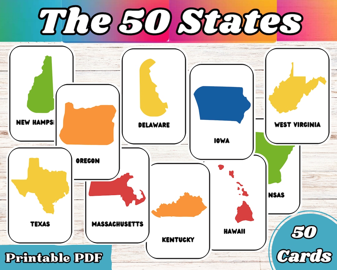50 States, 50 US States, 50 States for Kids, US Geography, Kids ...