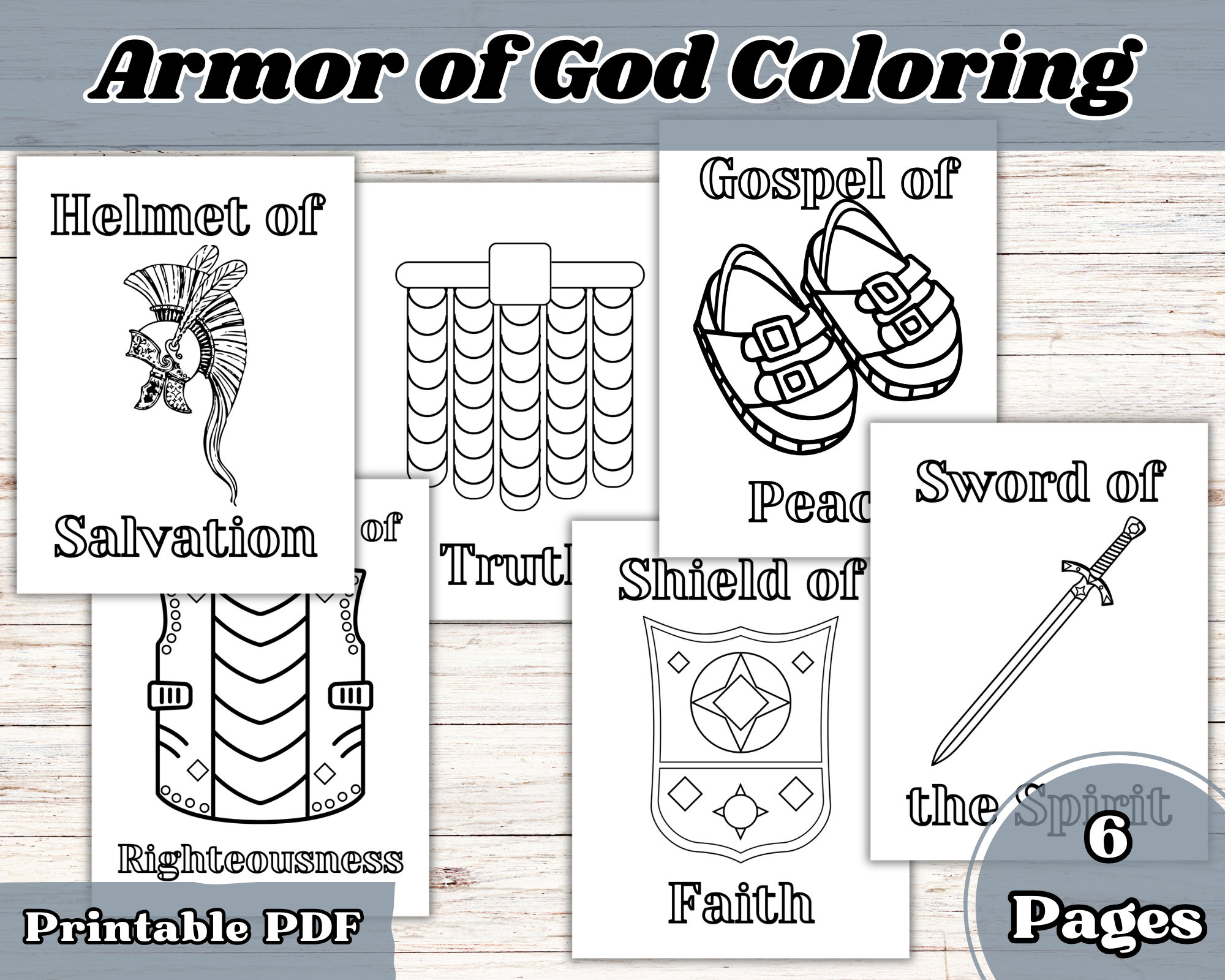 Armor of God, God’s Armor, Ephesians 6, Bible Coloring Pages, Bible ...