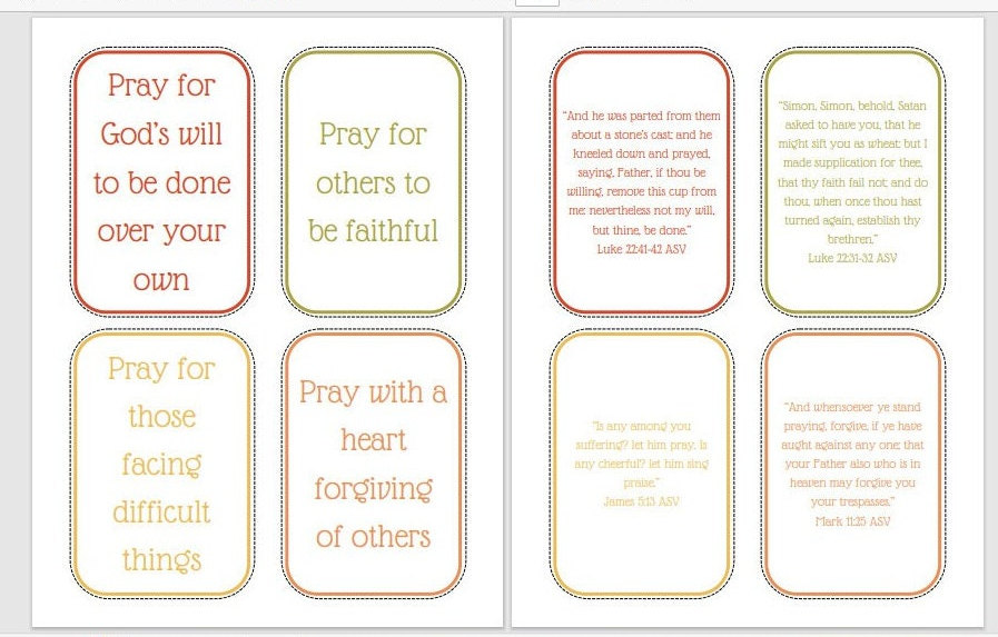 How to Pray, Kids Prayer Cards, Childrens Prayer, Bible Flashcards ...