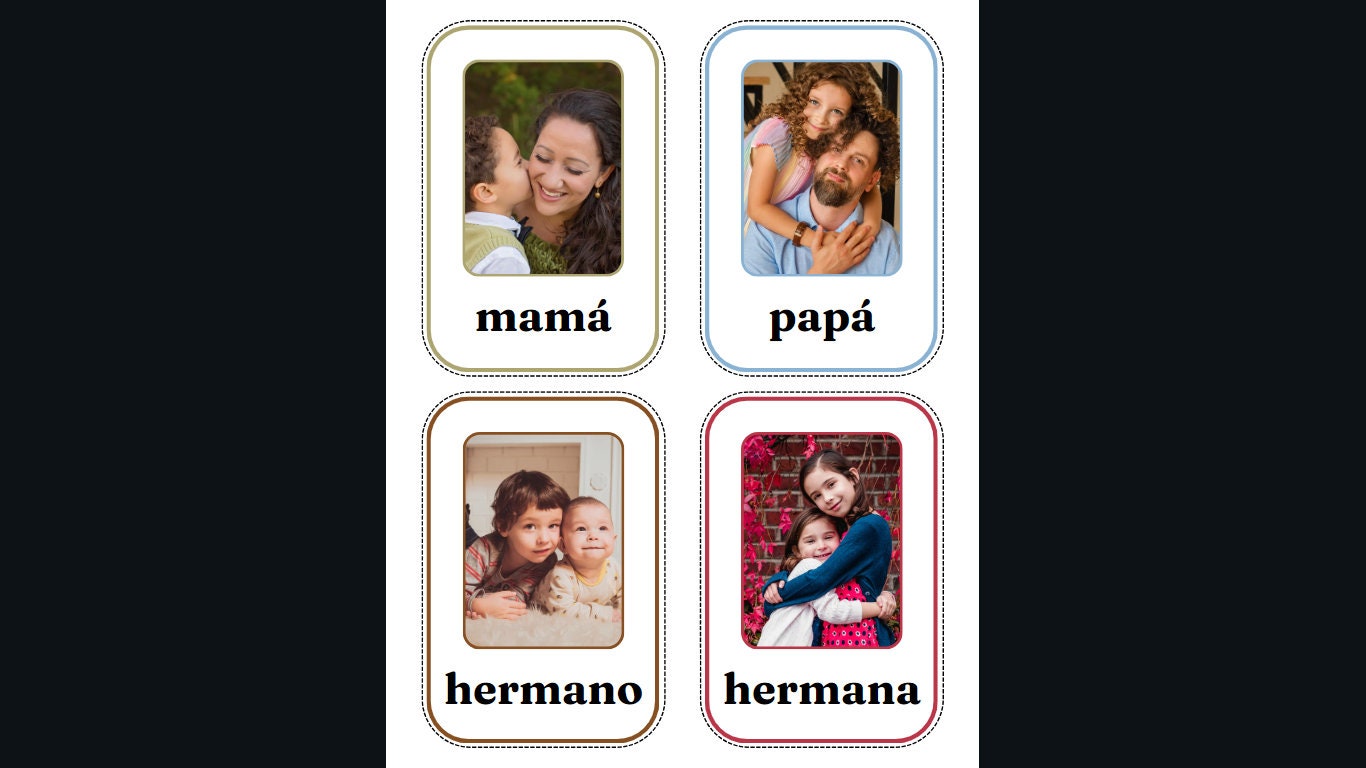 Family Flashcards, Family Flash Cards, Family Members, Flashcard ...