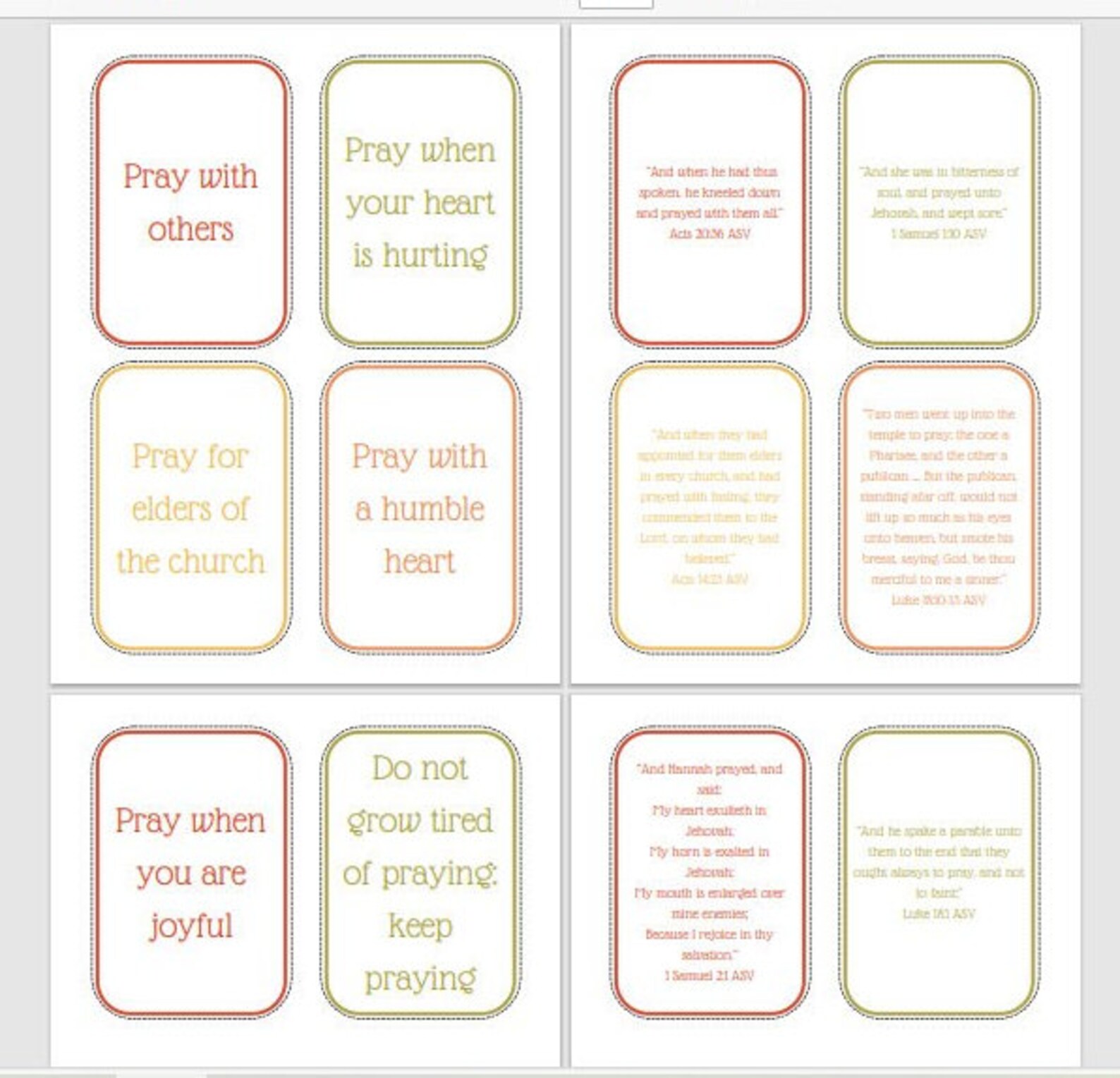 How to Pray, Kids Prayer Cards, Childrens Prayer, Bible Flashcards ...
