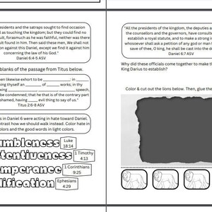 Daniel Bible, Bible Worksheets, Kids Bible Printable, Kids Bible Study ...