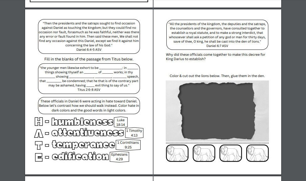 Daniel Bible, Bible Worksheets, Kids Bible Printable, Kids Bible Study ...