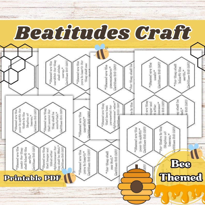 The Beatitudes, Beatitudes, Bible School Crafts, Beatitudes Printable ...