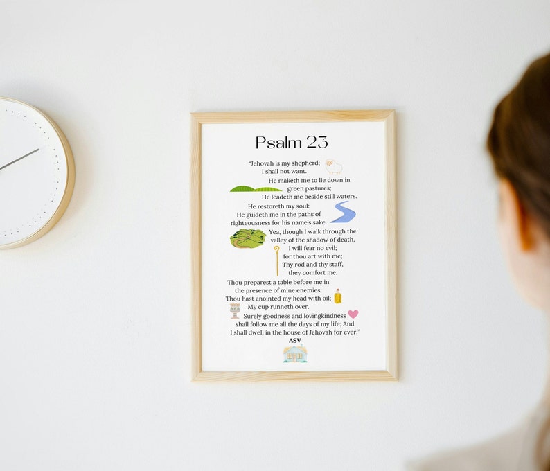 Psalm 23, Psalm 23 Wall Art, Psalm 23 Print, Psalm 23 Poster, Psalm 23 ...