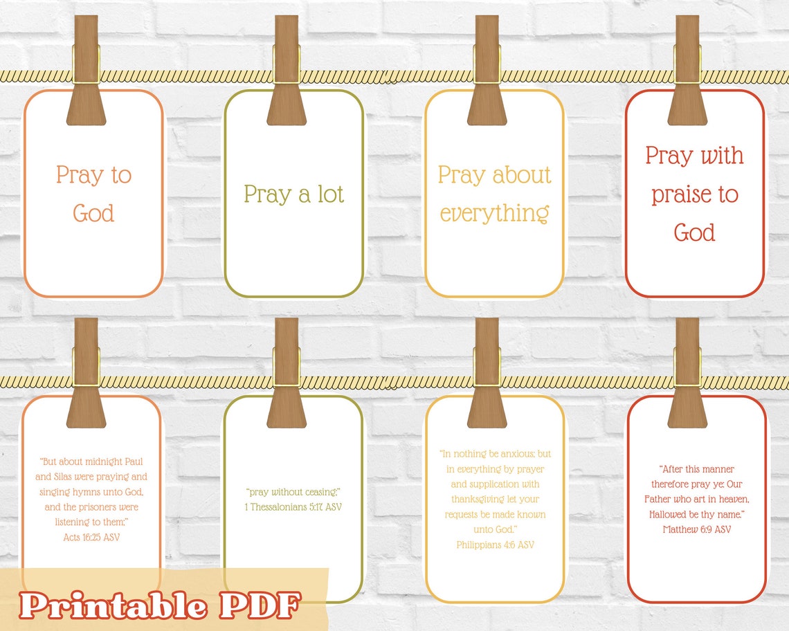 How to Pray, Kids Prayer Cards, Childrens Prayer, Bible Flashcards ...