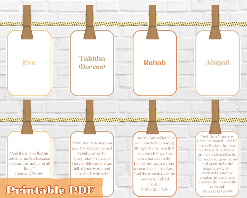 Bible Characters, Kids Bible Cards, Bible Flash Cards, Kids Bible Study ...